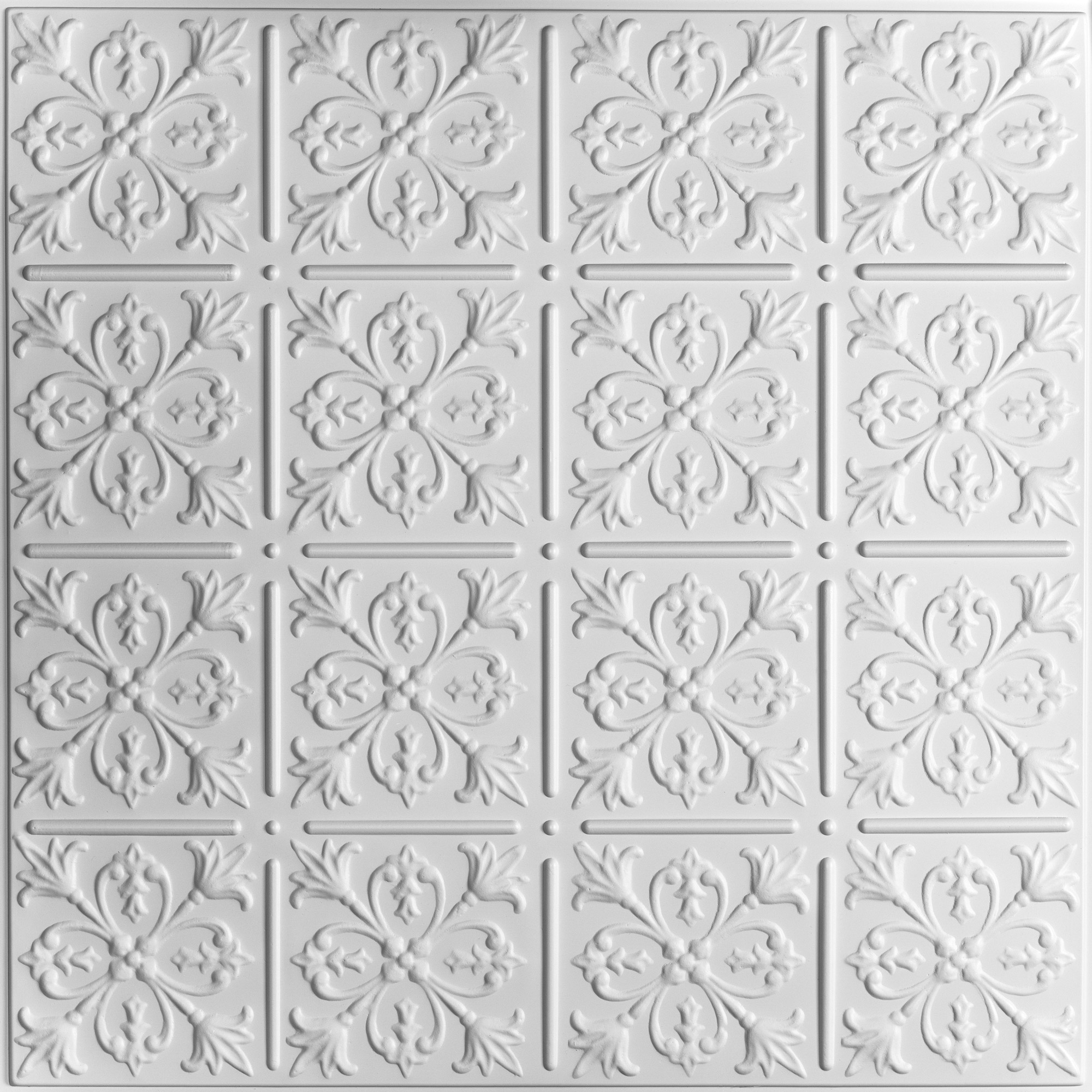 Ceilume Fleur-de-lis 2′ x 2′ Suspended Ceiling Tiles - Elegant Ceilings ...